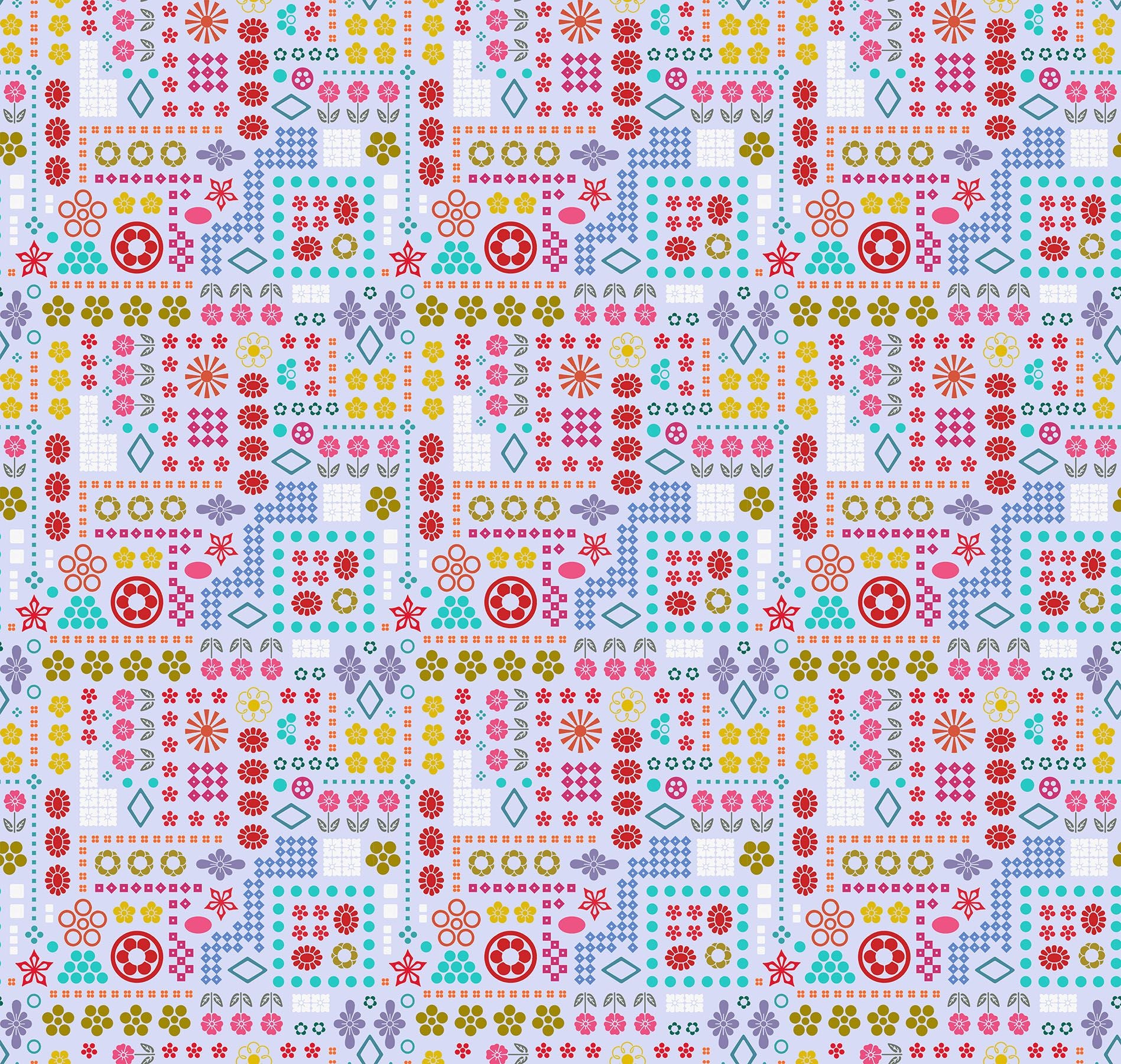 High Score Fabric – Periwinkle | Anna Maria “Yesterday” Collection by ...
