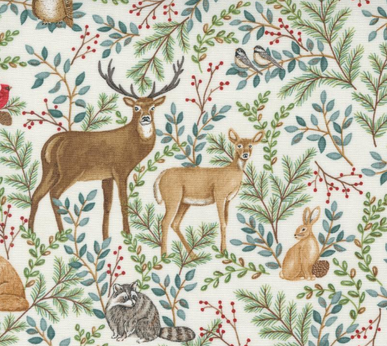 Woodland Winter Snowy White Fabric – 56090 11, Moda Fabrics