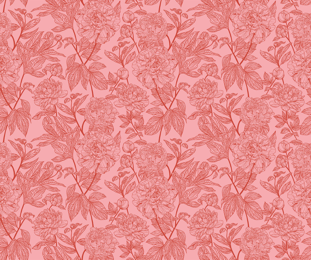 Peony in Rouge AMT1003-23V – Anna Maria Textiles for Northcott – 100% Cotton Quilting Fabric