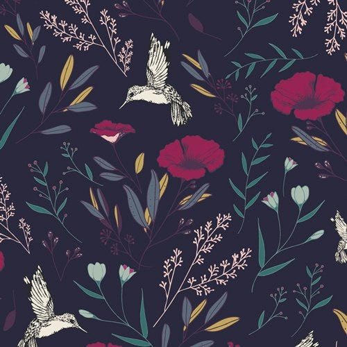 Magical Fauna Mystique Fabric MSL-23968 by Maureen Cracknell – Mystical ...