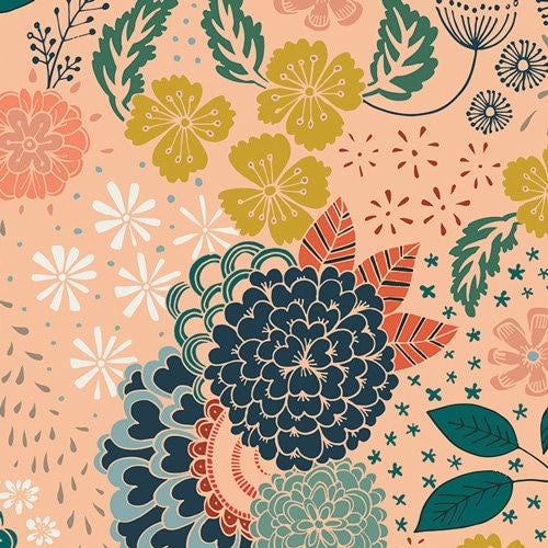 What Awaits Above FLO-9120 - Fleet & Flourish Autumn Fabric by Maureen ...