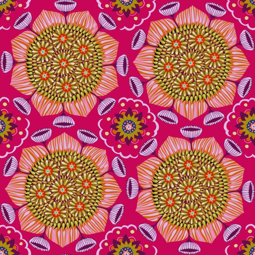 Anna Maria Horner Surprise Coral Fabric | BRAVE Cotton Quilt Fabri