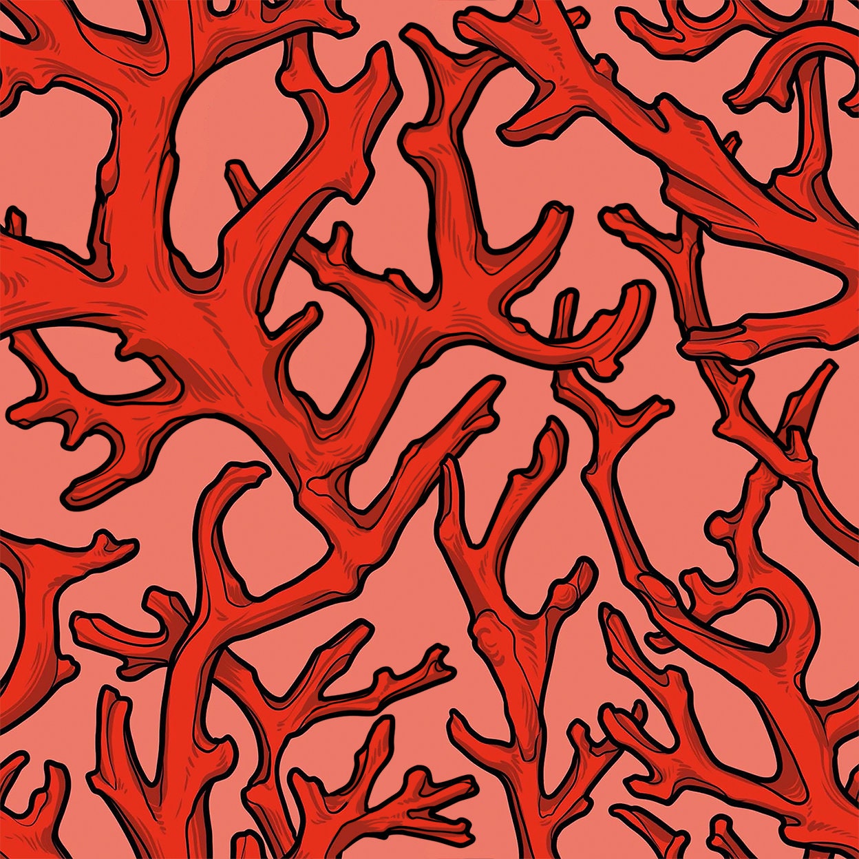 Coral Cascade, PWRH074.RED, MARIANA, Rachel Hauer, Free Spirit, Quilti ...